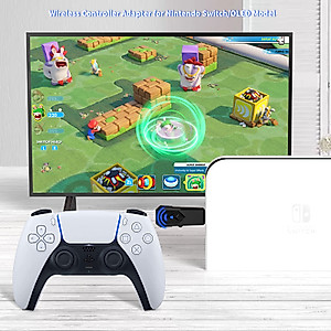 JDDWIN Wireless Controller Adapter, Compatible with Nintendo Switch, Neo Geo, P5, PS4, PS3, PS Classic, PC