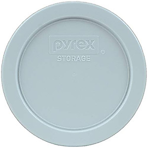 Pyrex (1) 7402-PC Loring Pink, (1) 7201-PC Blue Cornflower, (1) 7200-PC Muddy Aqua & (1) 7202-PC Blush Round Plastic Food Storage Replacement Lids, Made in USA