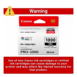 Canon 0546C002 CanonInk Lucia PRO PFI-1000 Photo Black Individual Ink Tank