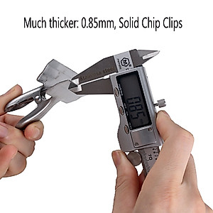 Z ZICOME Heavy Duty Thicker Stainless Steel Chip Bag Clips Clamps, 3-inch (8 Pack)