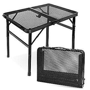 E EASTSTORM Grill Camping Table Outdoor Folding Picnic Table - Portable, Compact & Foldable for Easy Storage - Great for Picnic, Garden, Patio, Dining, BBQ, Party, Market - Small Size