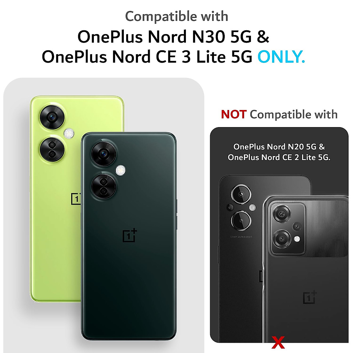 TUDIA DualShield Merge Grip Phone Case for OnePlus Nord N30 5G 2023 - Dual Layer, Shockproof, Military Grade, Slim, Non-Slip Heavy Duty Protective Phone Case - Protector Phone Cover - Pine Green