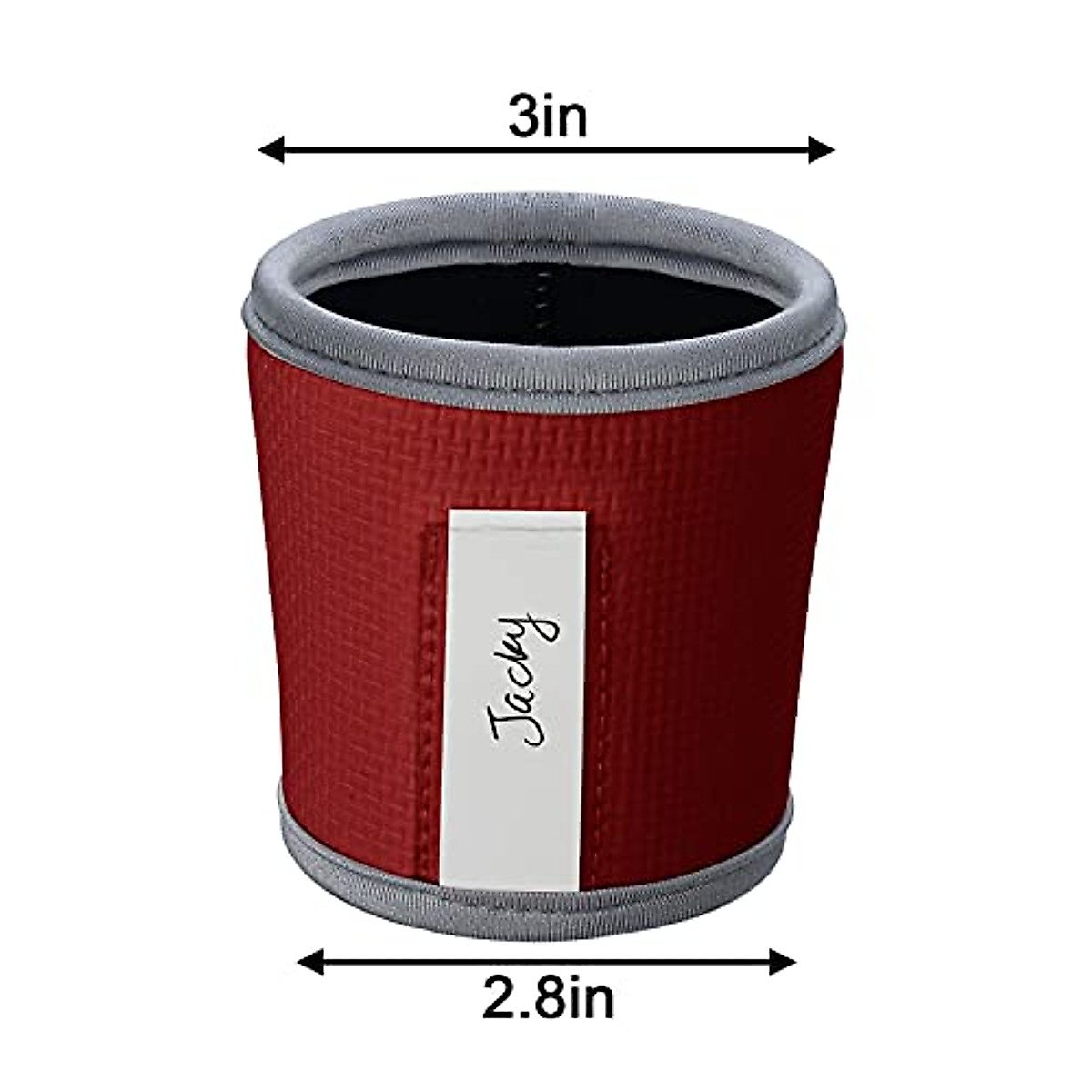 Beautyflier 8pcs Anti-Slip Embossed Neoprene 3mm Thick Collapsible Heat Resistant Coffee Cup Insulated Sleeve for Coffee/Tea/Cold Drinks (Multicolor embossed)