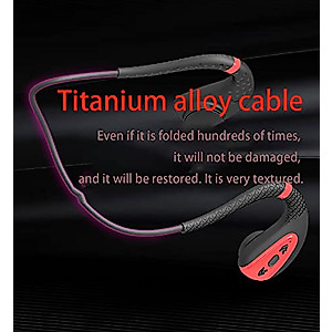 IKXO Waterproof Bone Conduction Headphones Bluetooth 5.0 Wireless Earbuds IPX8 Open Ear Underwater Bluetooth Gym Headphones with Microphone for Swimming Running, Sports