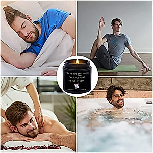 Lavender Scented Candles, Funny Romantic Gifts for Her Him, Online Dating Gifts, Birthday Anniversary Christmas Valentines Day Gifts for Women Men Boyfriend Girlfriend Wife Husband BFF Bestie