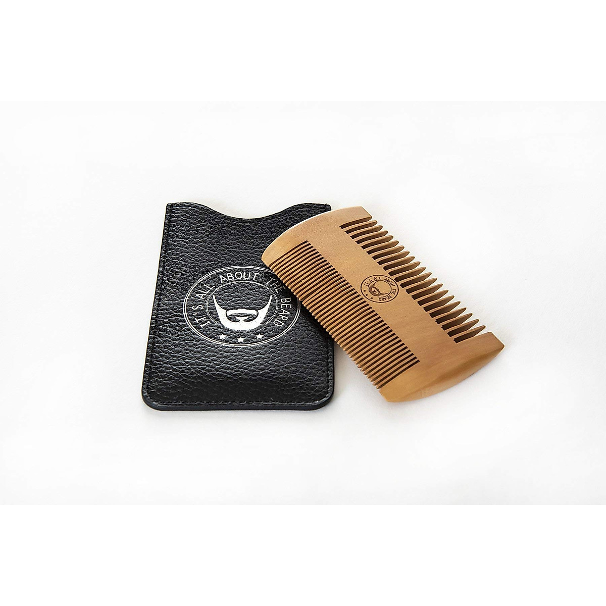 Best Premium Professional Beard & Brush Travel Gift Set Superior 100% Boar Bristle Brush Including Grooming Comb & Bonus Scissors Great For Trimming Beards Mustache or Goatee- It's All About The Beard