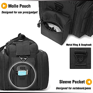 DBTAC Gun Range Bag Deluxe Middle Size | Tactical 2~4 Pistol Shooting Range Duffle Bag with Lockable Zipper for Handguns and Ammo (Black)