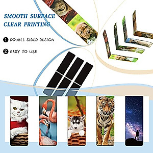 60 Pieces Cool Kids Magnetic Bookmarks Set for Kids Cute Animal Book Marks Space Galaxy Magnetic Bookmarks Cute Cat Bookmarks Cute Dog Bookmarks for Book Lovers Book Club Classroom Gifts for Students