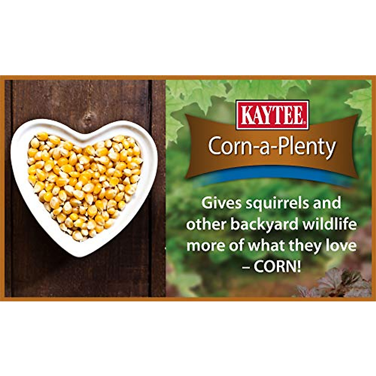 Kaytee Corn A Plenty Treat Seed Cake Food for Wild Squirrels, Chipmunks, Rabbits & Other Backyeard Wildlife, 2.5 Pounds