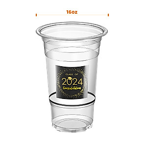 HongyiTime 50 Pack 16 oz Graduation Cups,Graduation Party Supplies Cups Graduation Party Supplies Graduation Party Favors