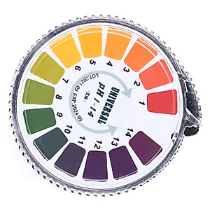 FTVOGUE Test Paper Strip Roll Professional Level Testing Paper for Cosmetics Food Water Full Range 0-14, Water Quality/Temperature and Humidity Meter