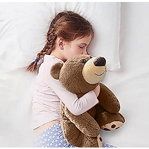 Mewkou 3.5 LB Weighted Stuffed Animals Bear, 24 Inch Weighted Plush Animals Throw Pillow, Cute Kawaii Plush Toys Gifts for Kids Adults Teens Birthday Christmas