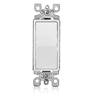 Leviton 5603-2AW Antimicrobial 15Amp 120/277V Decora Rocker 3-Way AC Quiet Switch, White