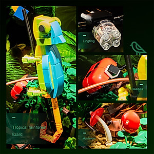 ENJBRICK Flowers Botanical Butterfly Garden Building Set for Adutls,Animals Insect Tank Building Toy Set for Boys and Girls 12 Years Up 1284PCS