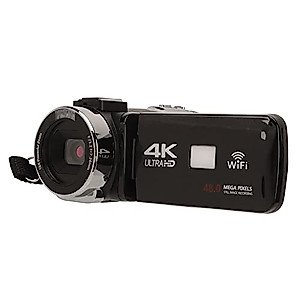 4K Digital Camera, Vlogging Camera, 3.0 inch IPS Touch Screen, 18X Digital Zoom, 48 Megapixels, WiFi Direct Connection, Front Fill Light, Equipped with Remote Control