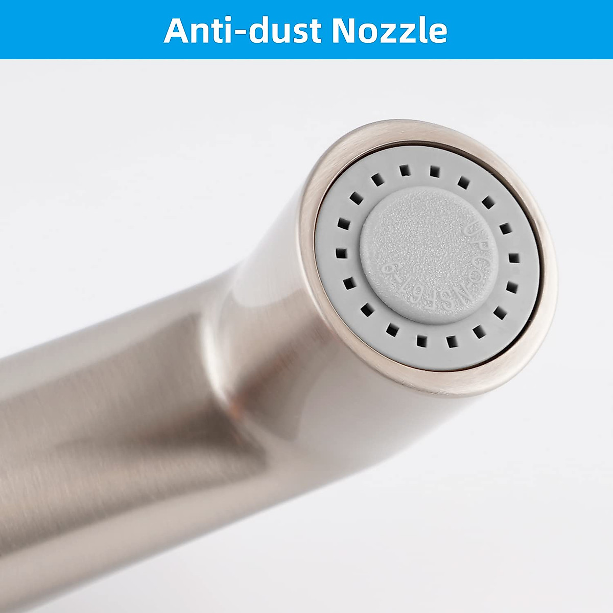 Hygie Rinse Kitchen Sink Side Sprayer Head Replacement Universal Sink Sprayer Attachment Compatible with Delta, Moen, Kohler OEM Brand, Kitchen Sink Faucet Sprayer Head - Brushed Nickel