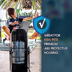 3 in 1 Bug Zapper & Insect Killer, Indoor/Outdoor Mosquito Zapper with 365nm UV Light,Strong Fan and 2000V Electric Grids,Smart Sensor,Kill Moths,Gnats,Mosquitoes,for Modern Home Patio Office