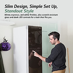 LG Styler Steam Closet | Clothes Steamer for Garments and Household Item Care | Sanitize, Deodorize, Freshen & Dry with Steam Technology & Moving Hangers| Easy Install | Wi-Fi enabled| Espresso