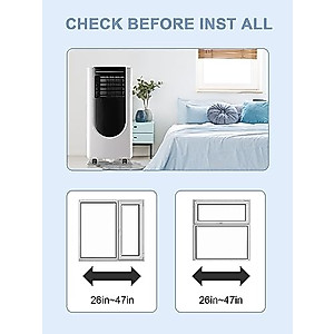 Portable Air Conditioner WANAI 8000BTU Air Conditioner Cooling up to 250sq.ft, 3-in-1 Portable AC Unit with Remote Control, 24H Timer & LED Display, Suitable for Bedroom, Living Room, Office