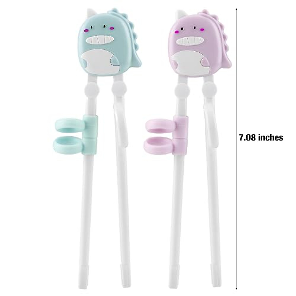 PandaEar 2 Pairs Kid Chopsticks, Dinosaur Children Learning Practice Chopsticks for Beginners Toddler