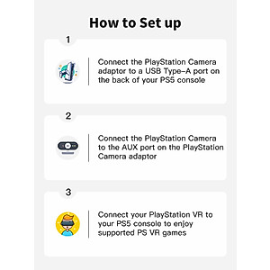 MOSAHOLL PlayStation 4 Camera Adapter for PS5 Console, for Using PlayStation VR on PlayStation 5, PS4 PSVR Converter Cable Accessories