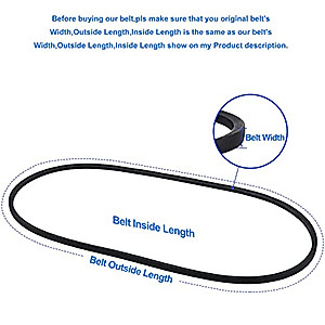 Mannial 144959 Deck Belt (1/2" X 95") fit Craftsman LT1000 LT2000 LT3000 DYT4000 Poulan 144959 532144959 160855 130801 138255 532130801 532138255 532160855 Husqvarna Poulan AYP 42" Lawn Mower