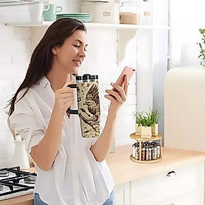 Flradish 40oz Tumbler with Handle, Alcon Stainless Steel Tumbler with Lid and Straws Double Wall Vacuum Insulated Leakproof Coffee Travel Mug