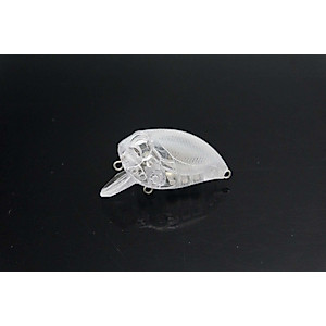 New 10PCS Unpainted Fishing Blanks Crankbait 4.5cm 7.25g topwater Artificial Bait Fishing Lures Blank Minnowbait Hard unpainted Artificial Bait Bodies DIY Fishing Tackle Spoons with Free Eye