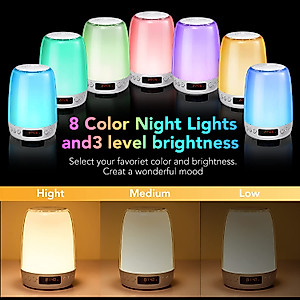 Night Lights for Kids Room,Night Light for Kids Night Lights for Bedroom,Kids Night Light Lamp Baby Night Lgiht with White Noise Nursery Nightlights for Children Boys,Clock+Battery Operated+Bluetooth