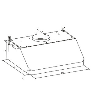 Empava 30" Under Cabinet Range Hood with Push Button Controls Dual Sealed Aluminum Motor Permanent Filters LED Lights in Stainless Steel, 30 Inch, 500CFM