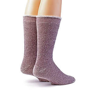 WARRIOR ALPACA SOCKS - Koze Kick Back Terry Lined Pure Alpaca Wool Socks For Men and Women (Large, Ultra Violet)