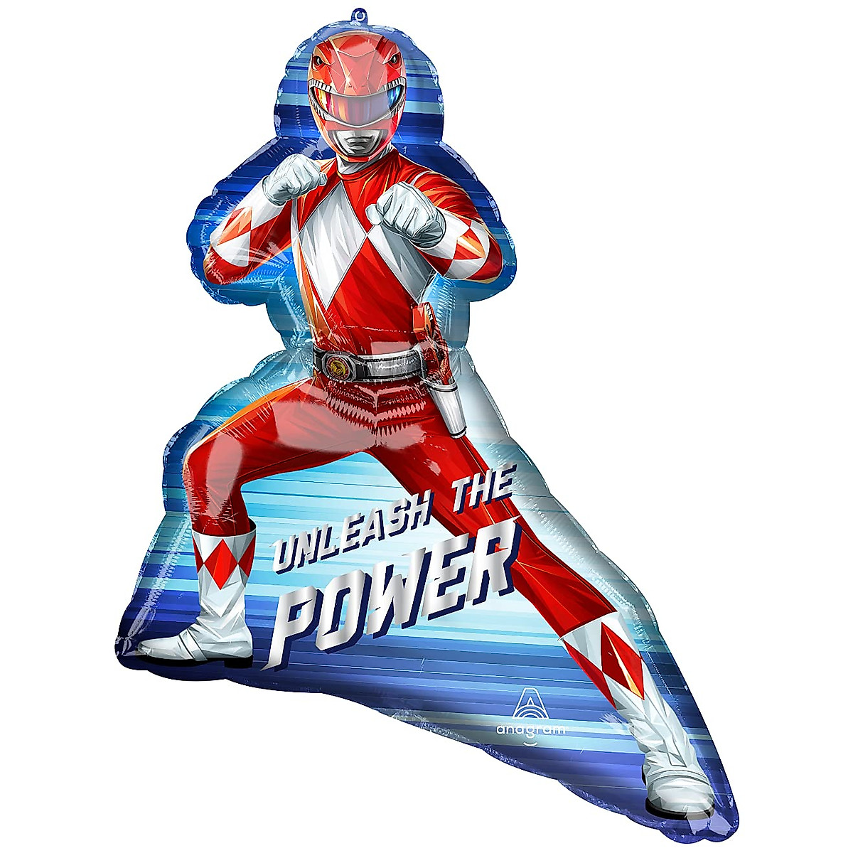 Power Rangers Party Supplies 4th Birthday Unleash the Power Balloon Bouquet Decorations Red Number 4