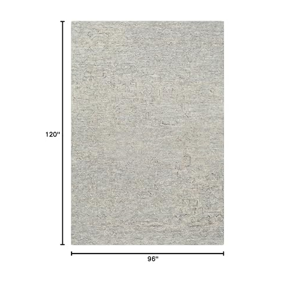 Hauteloom Watchung Wool Living Room, Bedroom Area Rug - Transitional - Gray, Green - 8' x 10'