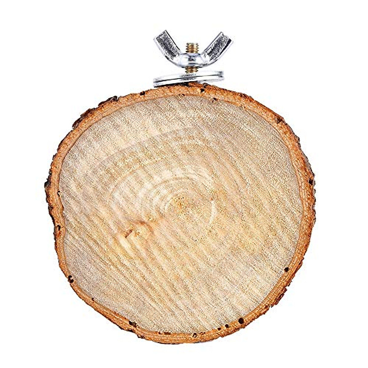 Yosoo Health Gear Bird Perch Stand Platform Toy Round Wooden Springboard, Wood Playground Paw Grinding Toys Pet Bird Cage Chew Toy for Small Animals Hamster, Mice, Chinchilla,