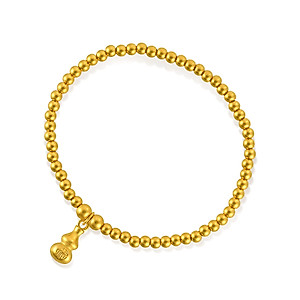 CHOW SANG SANG 999.9 24K Gold Price-by-Weight 8.6g Gold Gourd (Wulu) Bracelet (Wrist Size 13-14cm) 92700B