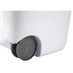 Sterilite, White 12228003 Hamper with Handles and Wheels, Large