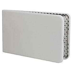 Flash Furniture Kathryn 8' Rectangular Plastic Folding Event Table with Carrying Handle, Bi-Fold Portable Banquet Table for Indoor/Outdoor Events, Granite White, 30"W x 96"L