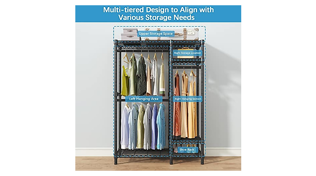VIPEK V2S Heavy Duty Clothes Rack - 650LBS Capacity