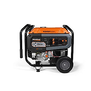 Generac GP8000E 8,000-Watt Gas-Powered Portable Generator - Electric Start, CO-Sense, CARB Compliant - Reliable Power for Emergencies & Recreation, Long Runtime, Durable Design
