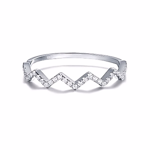 Friend Ring Highs and Lows Ring 925 Sterling Silver Rings Stacking Rings Friends Gift With Box And Card Casual Rings Delicate Everyday Ring Comfort Fit Highs and Lows Ring for Daughter, Friend