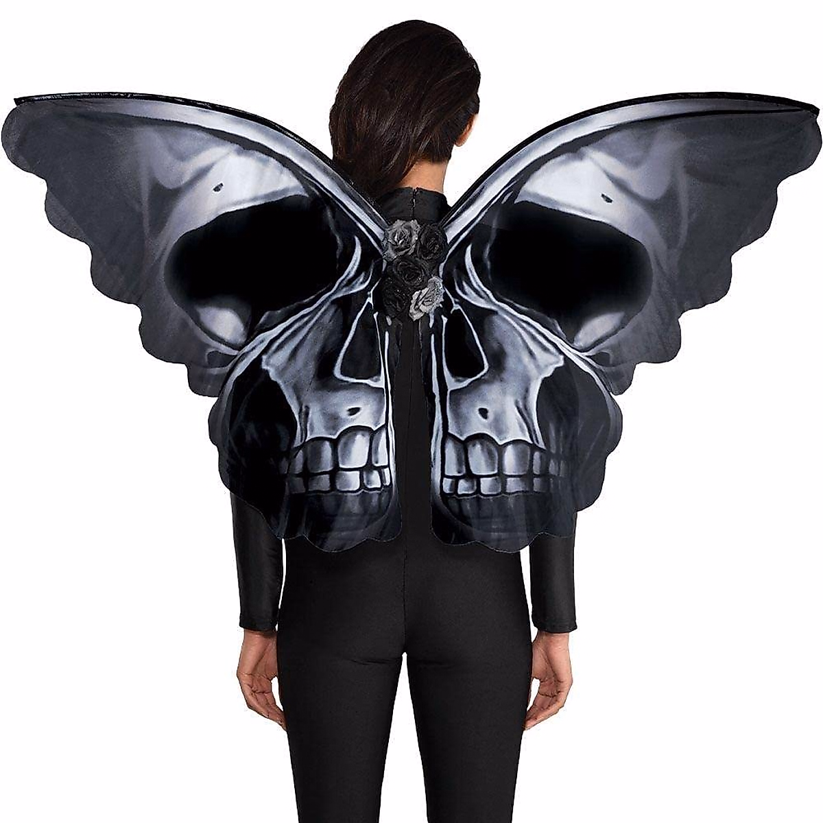 Amscan Skeleton Butterfly Wings for Women, Halloween Costume Accessories, One Size, Black and White
