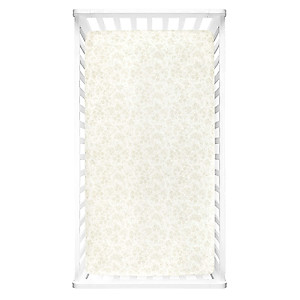 Lush Decor Garden of Flowers Soft & Plush Fitted Crib Sheet, 52"x 28", Neutral