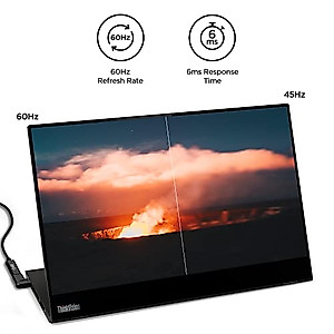 ThinkVision M14t USB-C Mobile Monitor with Touch Screen - Black