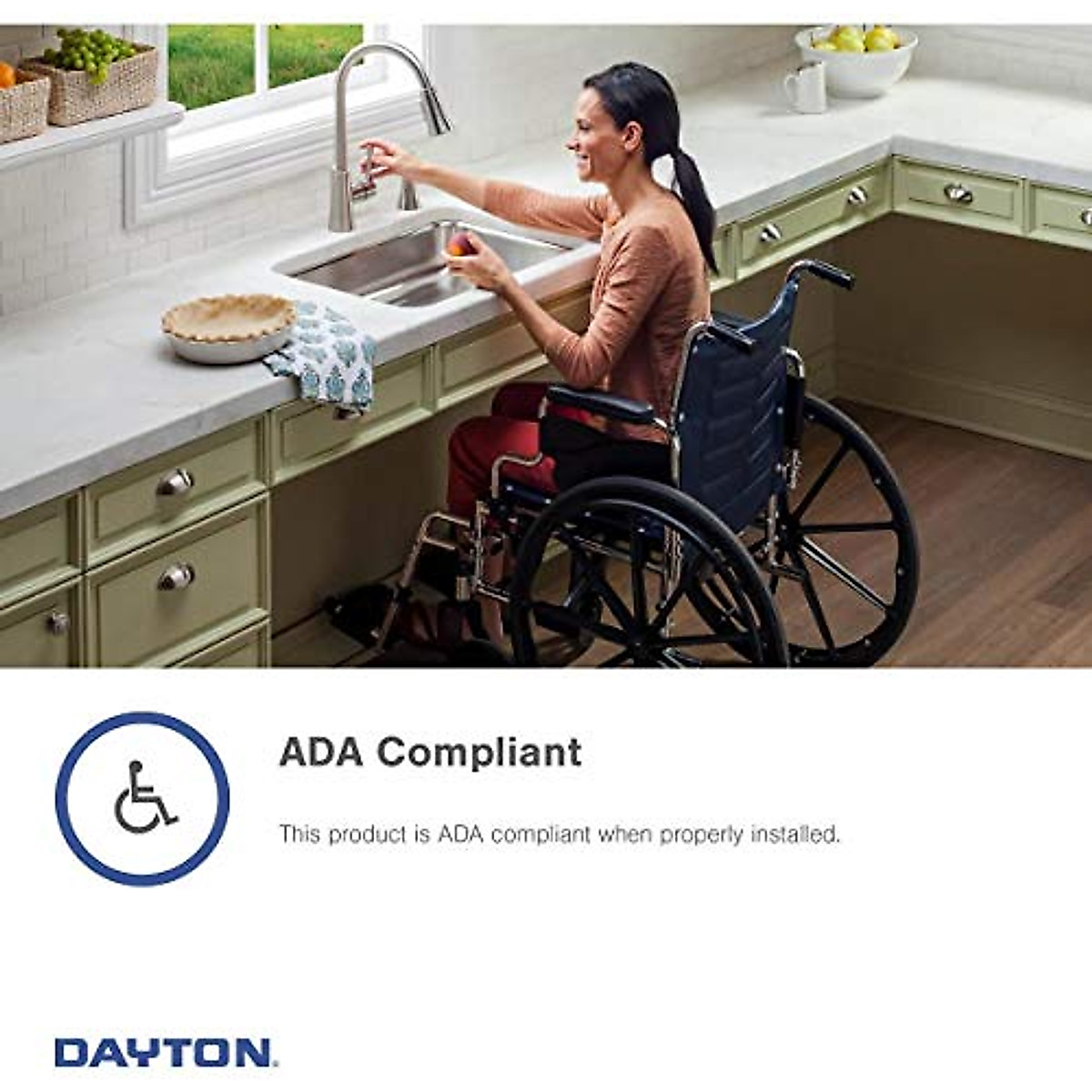 Elkay D125214 Dayton Single Bowl Sink with Four Holes, Stainless Steel