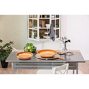 MasterPan Copper Tone 8 and 9 inch Ceramic Non Stick Frying Pan, 2-PACK (MP-160)