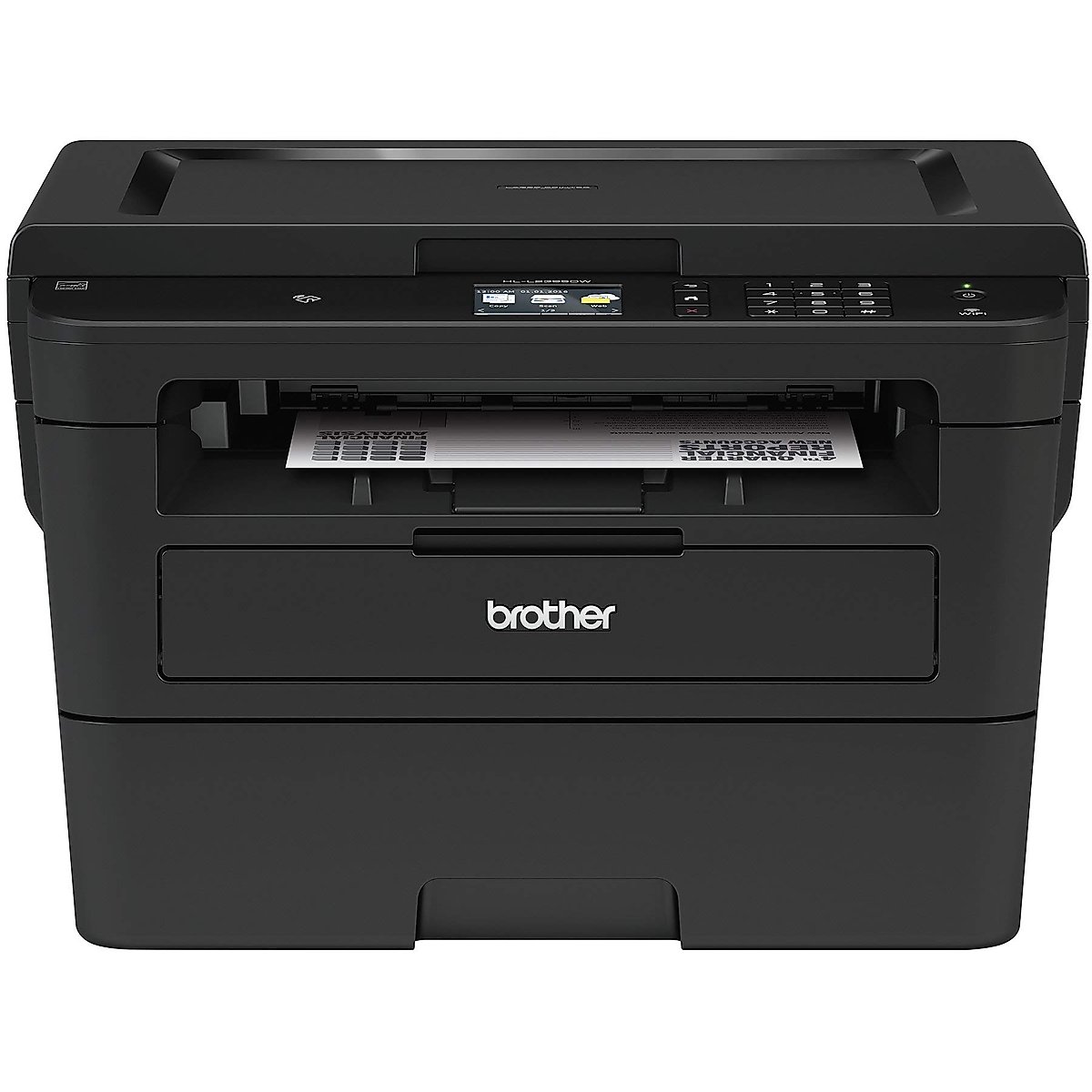 Brother Compact Monochrome Laser Printer, HLL2395DW, Flatbed Copy & Scan, Wireless Printing, NFC, Cloud-Based Printing & Scanning, Amazon Dash Replenishment Enabled (Renewed)