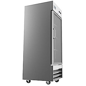 KoolMore - RIR-1D-GD 29" Stainless Steel 1 Glass Door Commercial Reach-in Refrigerator Cooler - 23 cu. ft