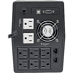 Tripp Lite 1440VA 1200W UPS Smart Tower, 8-Outlet Desktop Battery Backup, AVR USB LCD, 3-Year Warranty & $250,000 Connected Equipment Insurance (SMART1500TSU)