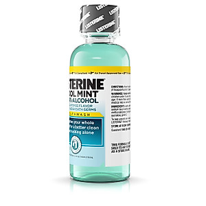 Listerine Antiseptic Zero Cavity Mouthwash, Clean Mint, 3.2 Ounce (Pack of 24)