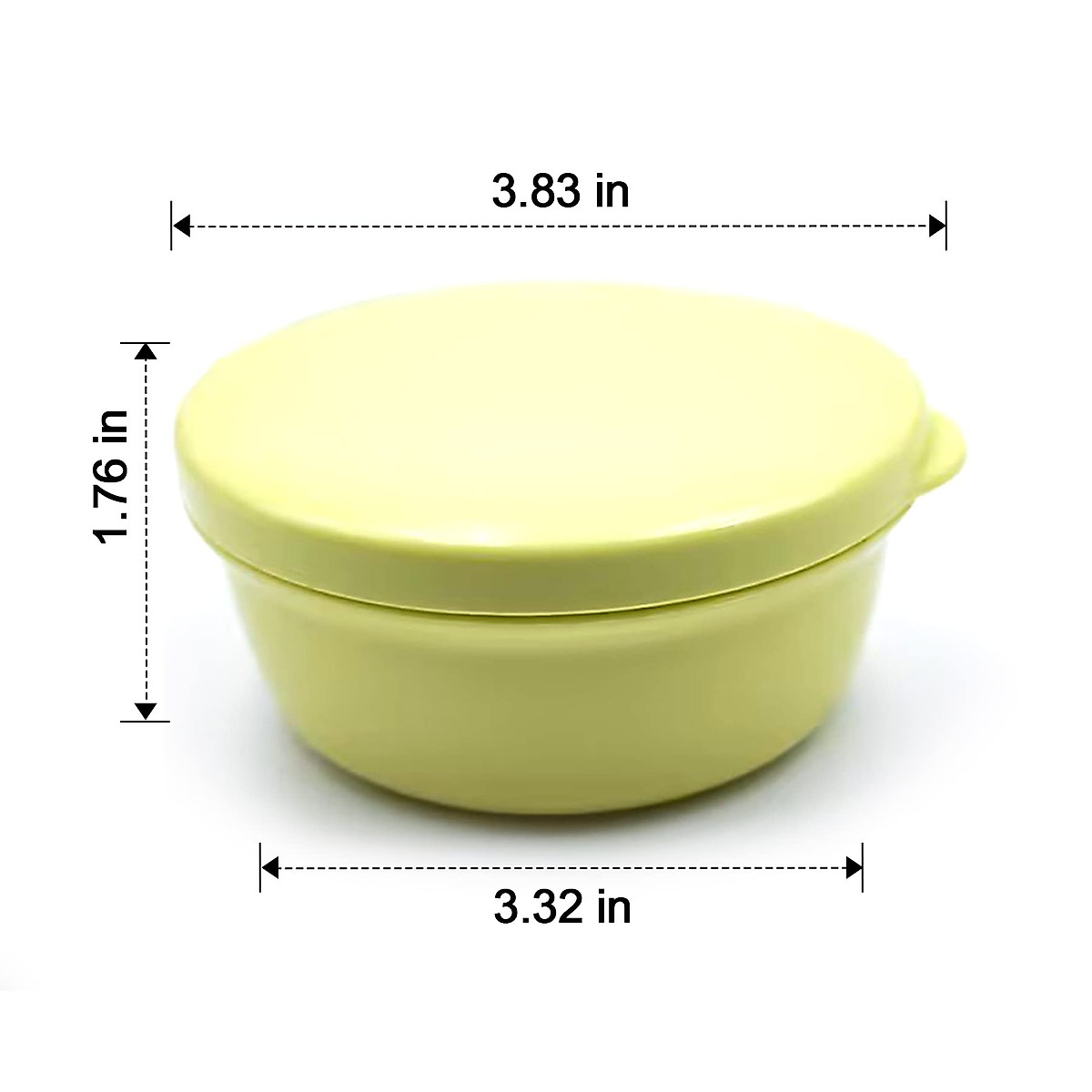 Philbinden Travel Soap Container, 2 Pack Round Plastic Soap Holder with Leak-Proof Lid Keep Bar Shampoo and Bar Conditioner Dry Travel Soap Case for Business Trip Bathroom Gym Shower (Blue+Yellow)